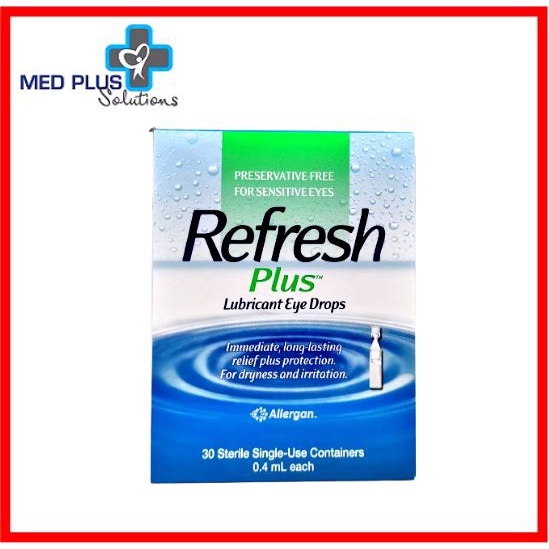 Refresh Plus Lubricant Eye Drops 0.4ml x 30's Vials (EXP:7/2025 ...