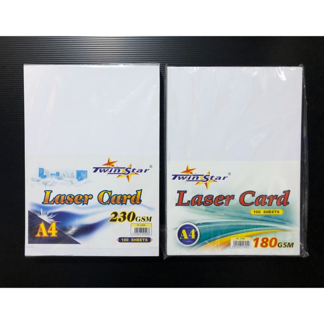 Twin Star Laser Card 180/230GSM 100Sheets | Shopee Malaysia