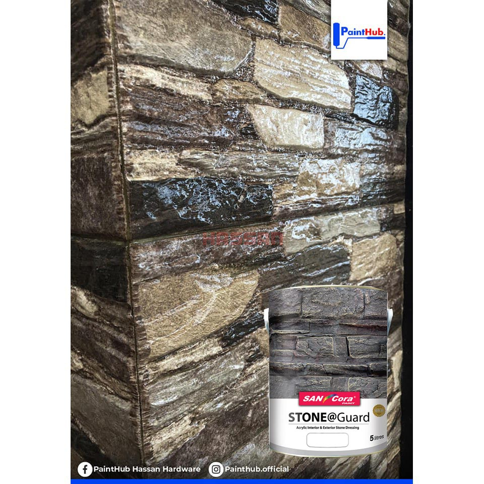CAT UNTUK MOZEK/ BATU / KONKRIT // Sancora Stone Guard 5LITER || Cat Dalaman dan Luaran | Shopee ...