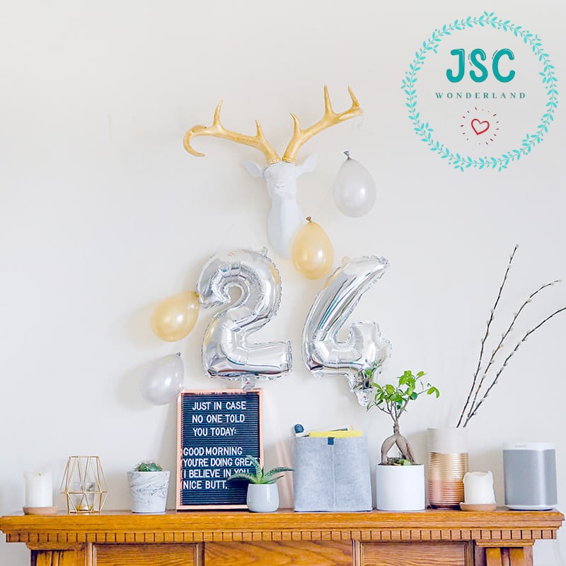 16 Inch Silver Color Number Balloon Party Balloon For Home Party New ...