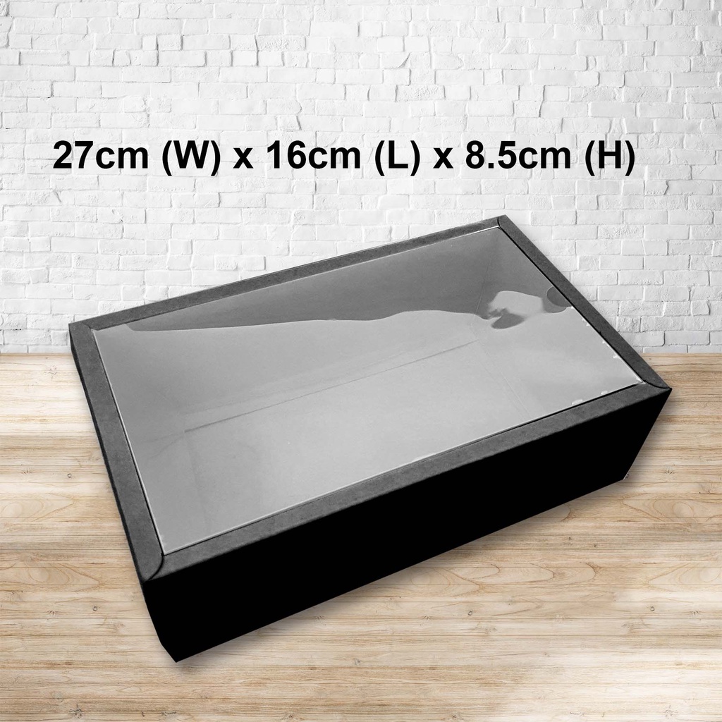 27x16x8.5 Plastic PVC Display Black Box | Transparent Gift Box ...