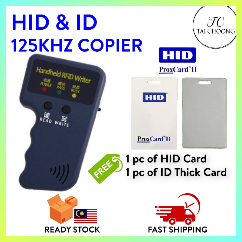 TC AC-007 HID & ID Copier Duplicator of 125 KHz RFID HID ID Card EM4305 ...