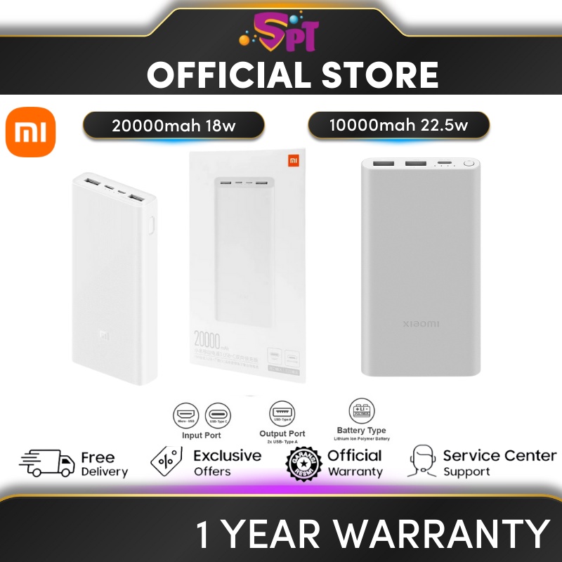Xiaomi Mi Powerbank 3 USB Type C Fast Charging Portable (20000mah 55W ...