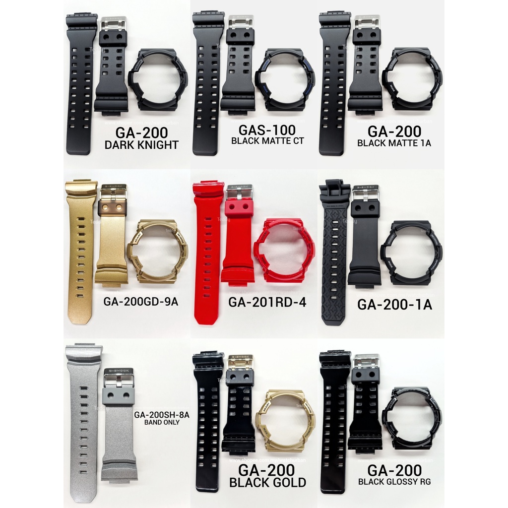 CASIO G-SHOCK BAND AND BEZEL GA200 GA201 GAS100 GAW100 100% ORIGINAL GA ...