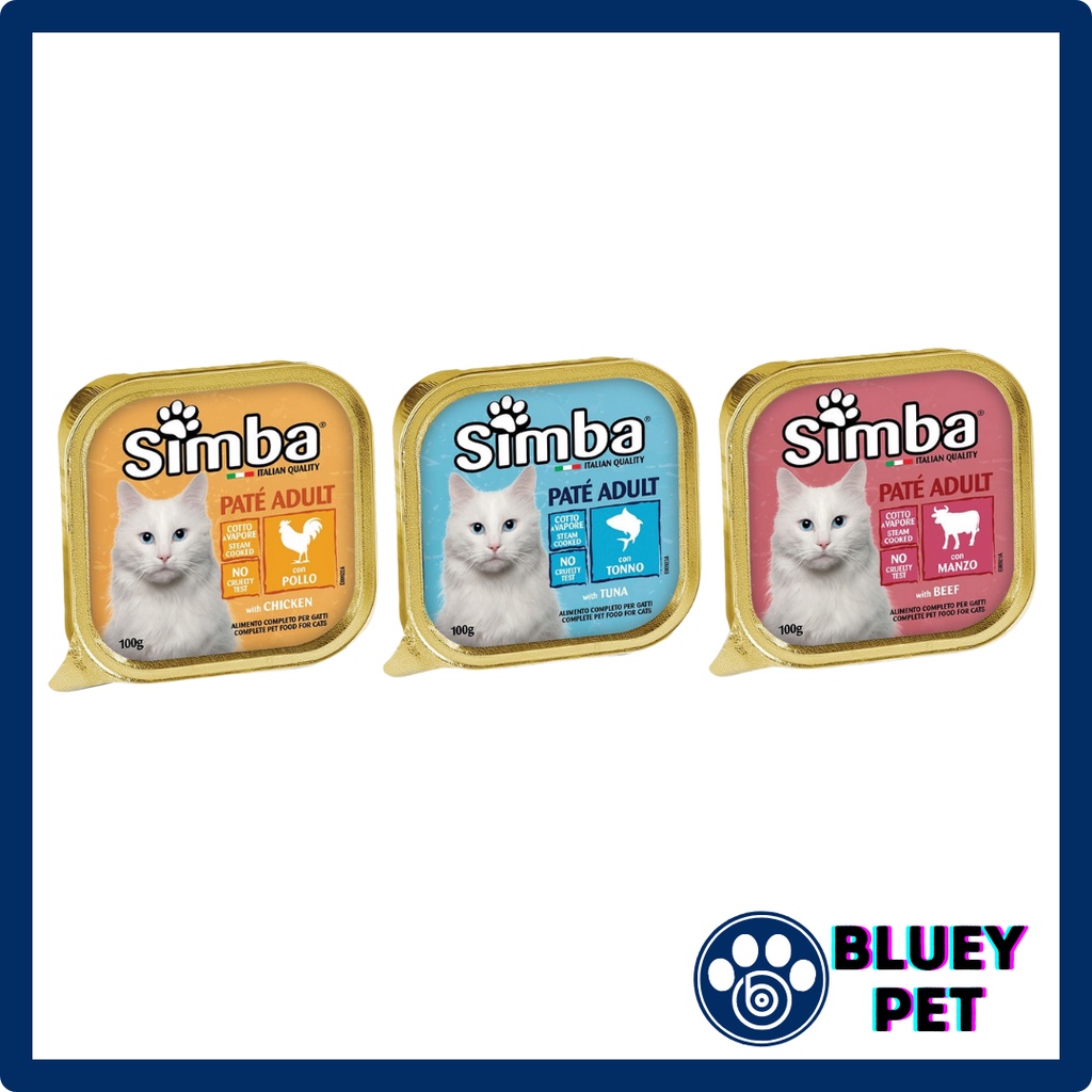 Monge Simba Cat Pate - 100g / Tray Wet Cat Food (Chicken/Tuna/Beef ...