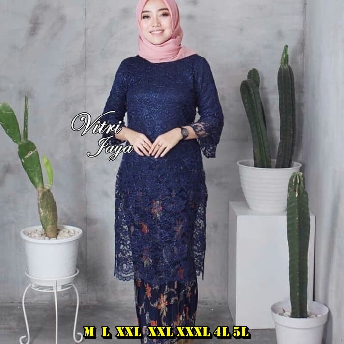 MERAH Red/blue BCA/navy/LAVENDER N GOLD/Brocade Tunic kebaya Top/navy ...