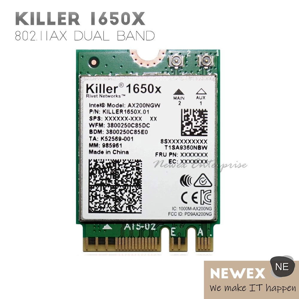 Intel Wi-Fi 6 AX200 AX201 | 6E AX210 AX211 | Killer 1650X | AX411 802 ...