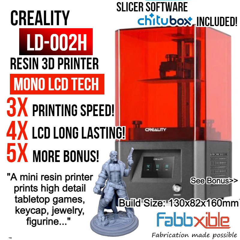 Creality 3D LD-002H Resin 3D Printer- Monochrome LCD 3x Faster with 2K ...