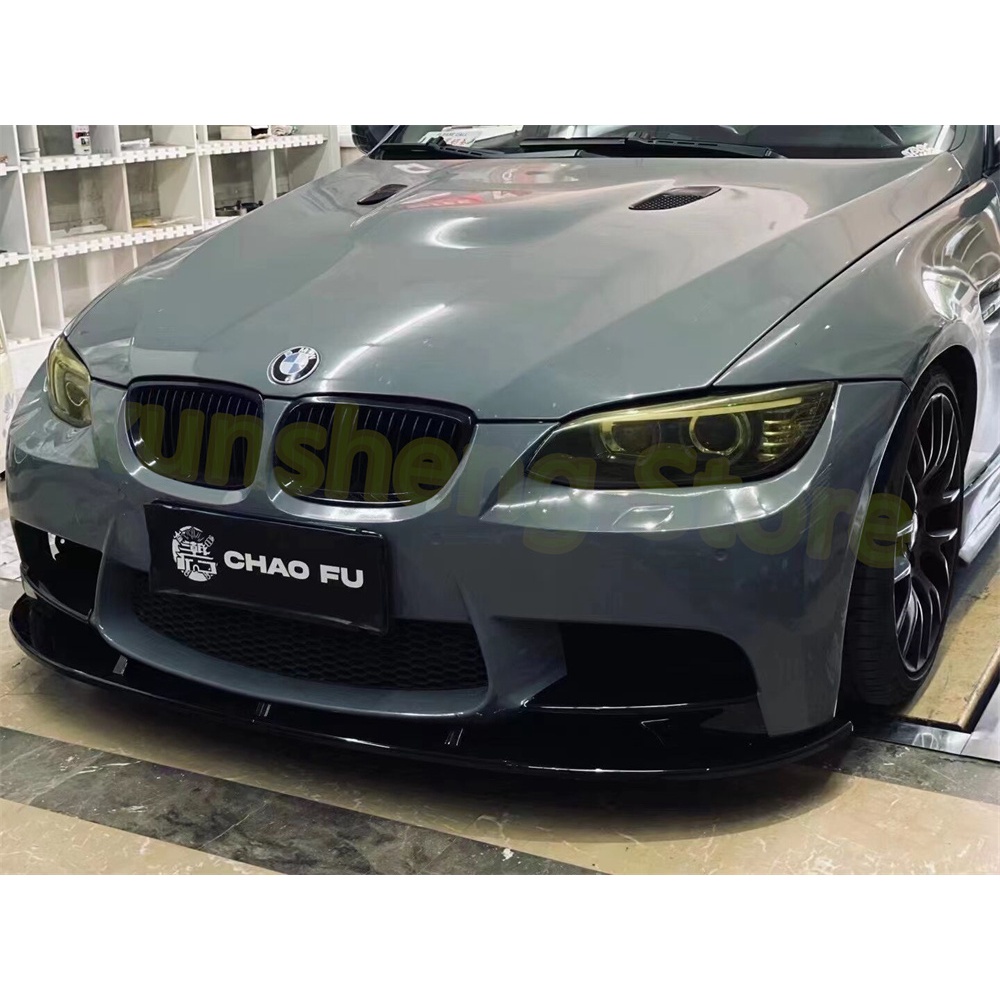 For BMW E90 E92 M3 2009-2013 V Style Front Spoiler Bumper Lip Glossy ...
