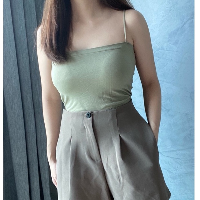𝗥𝗲𝗮𝗱𝘆 𝗦𝘁𝗼𝗰𝗸 𝗠𝘀𝗶𝗮 • Women Camisole Ice Silk Singlet Top / Padded Singlet ...