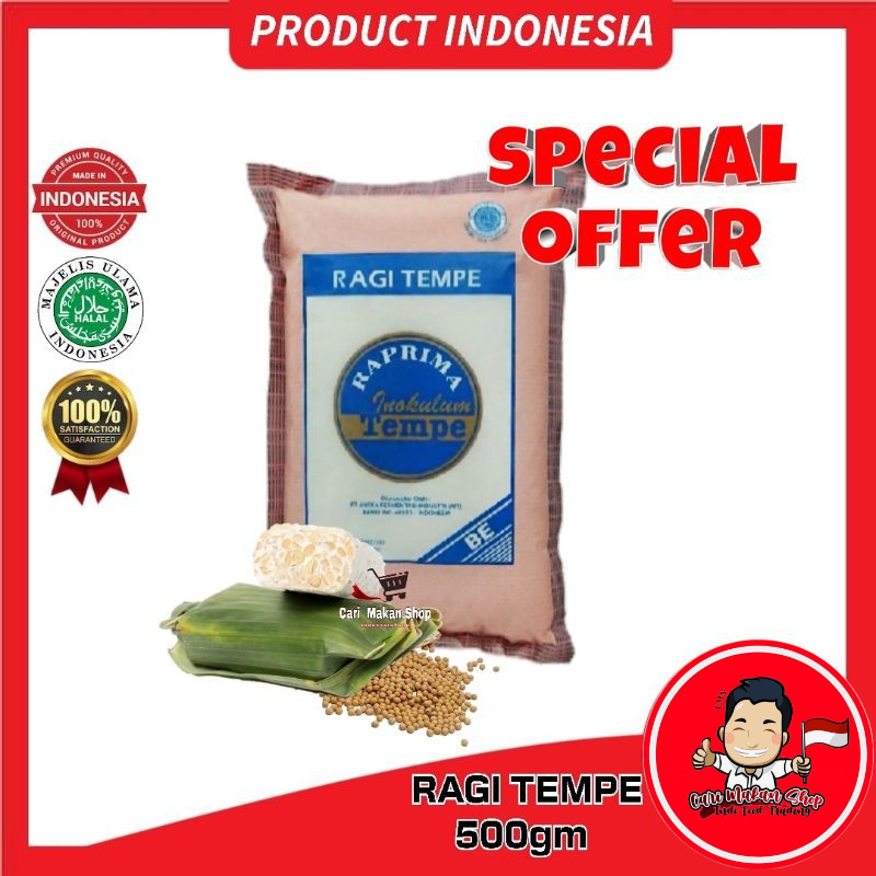 Ragi Tempe Raprima 500gm 🇮🇩 ORI Product Indonesia ASLI FOOD Goreng ...