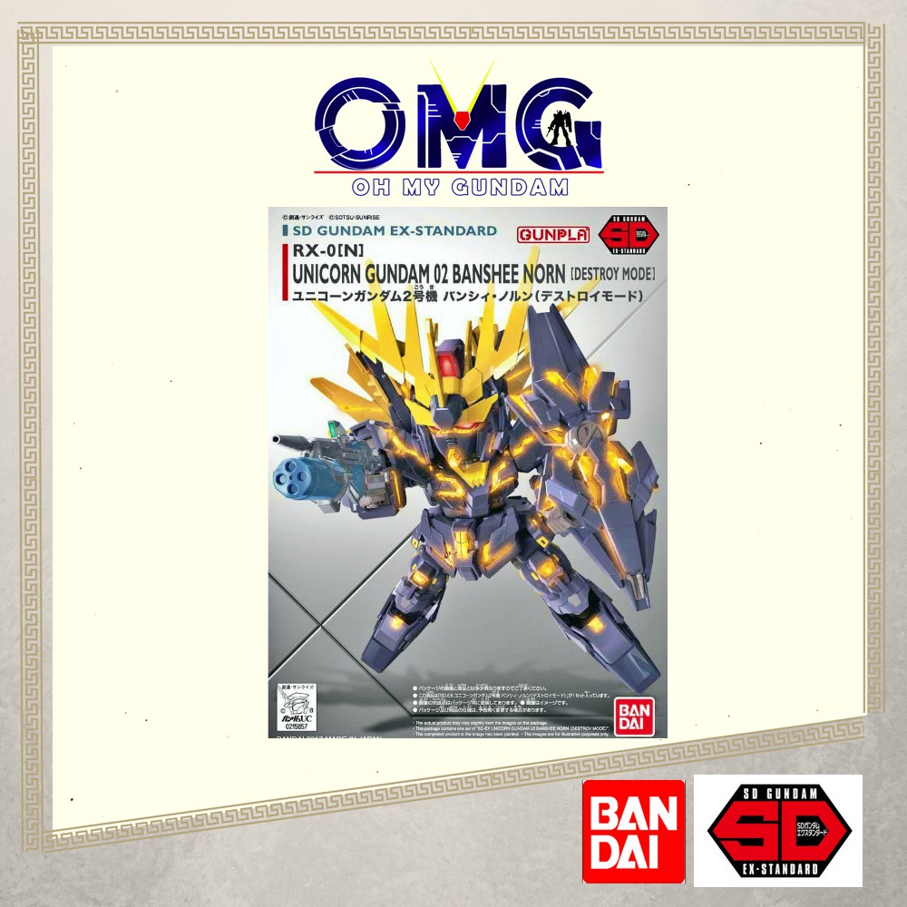 Bandai SD EX Unicorn Gundam 02 Banshee Norn 65628 55617 Destroy Mode ...