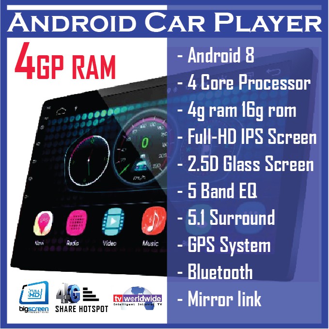 FREE REVERSE CAMERA & FRONT DVR!!! Android Player 4g ram 32g rom 9" OR ...