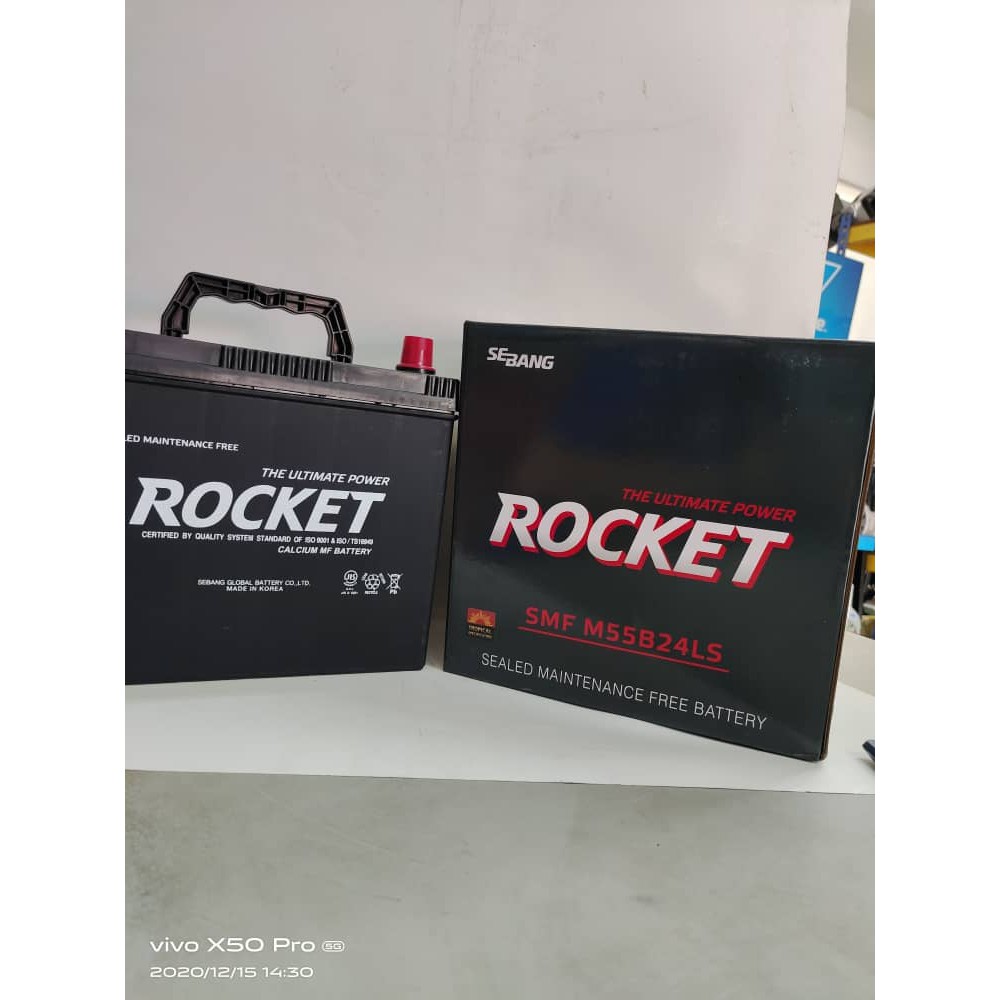 ROCKET BATTERY SMF M55B24LS | Shopee Malaysia