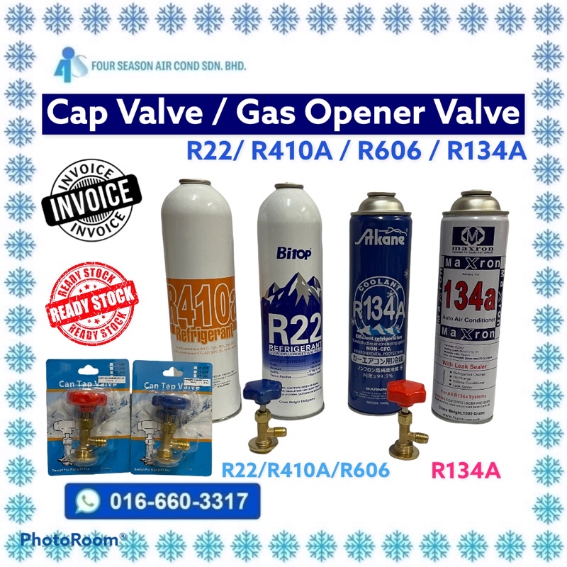Cap Valve for Gas R22/ R410A/ R606/R134A / Gas Opener Valve | Shopee ...