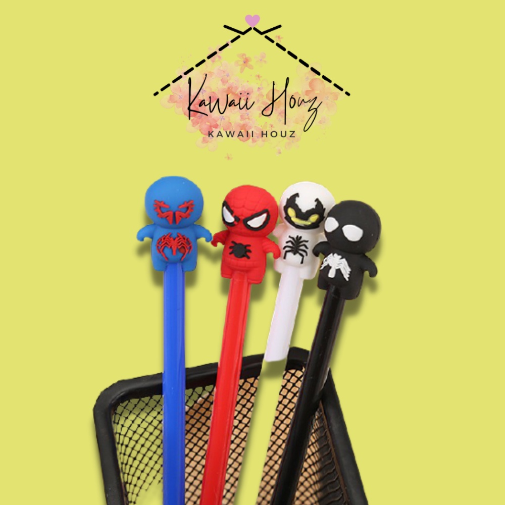 KAWAIIHOUZ Cute Carton Spiderman Ball Point Pen School Kid Children ...