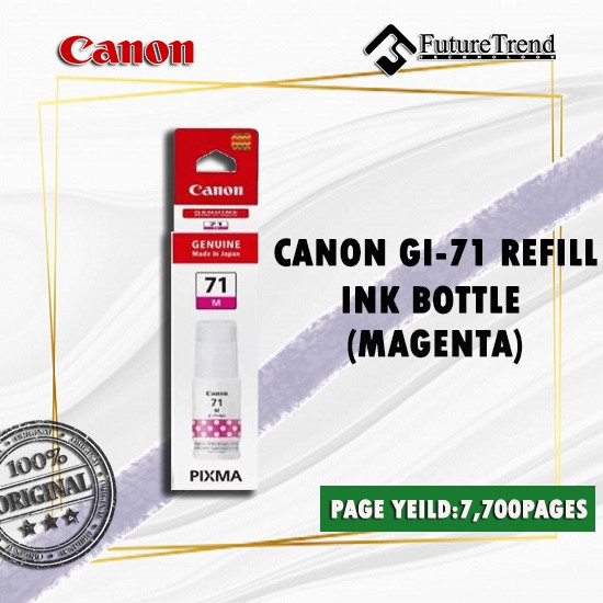 Canon GI-71 GI71 Original Refill Ink Bottle (Magenta) | Shopee Malaysia