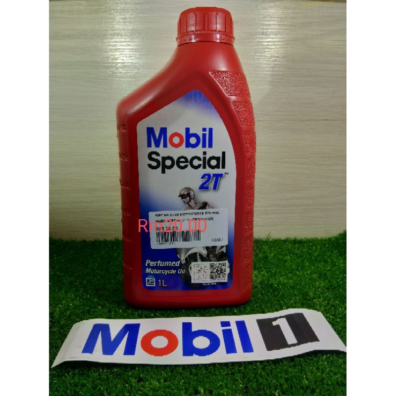 Mobil Special 2T High Performance Motorcycle Engine Oil 1L Free Sticker ...
