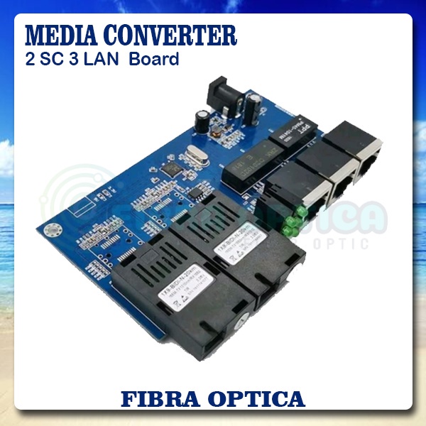 Media Converter 2sc 3 LAN (Board) | Ethernet Fiber Switch 2 Port FO 3 ...