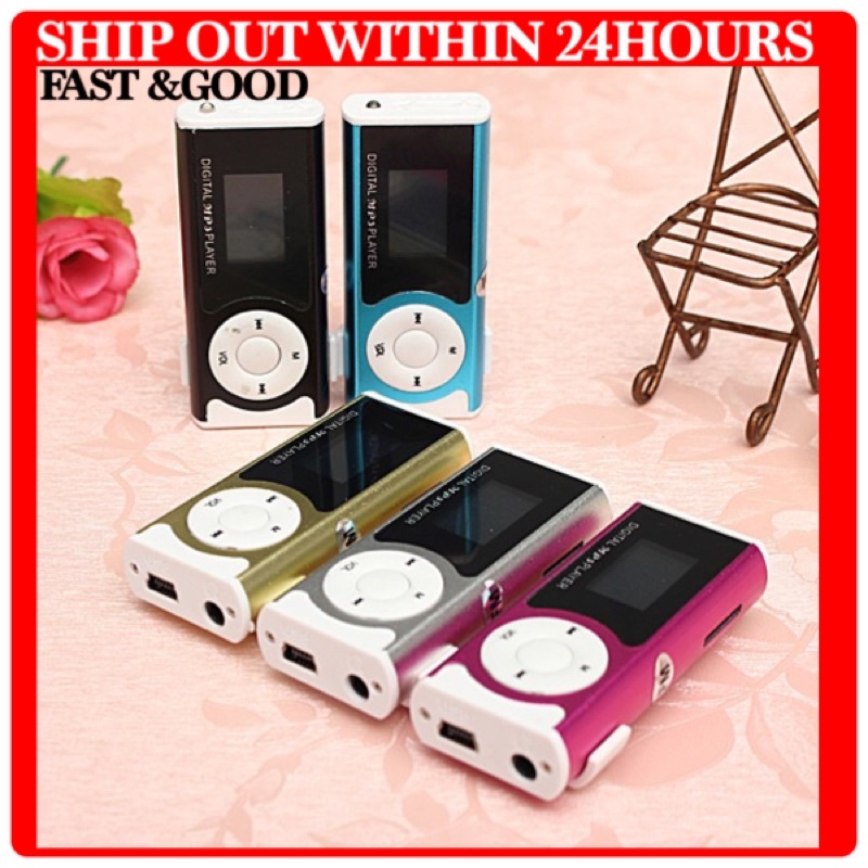Audio Player MP3 Player Mini USB LCD Screen Outdoor Support TF Card ...