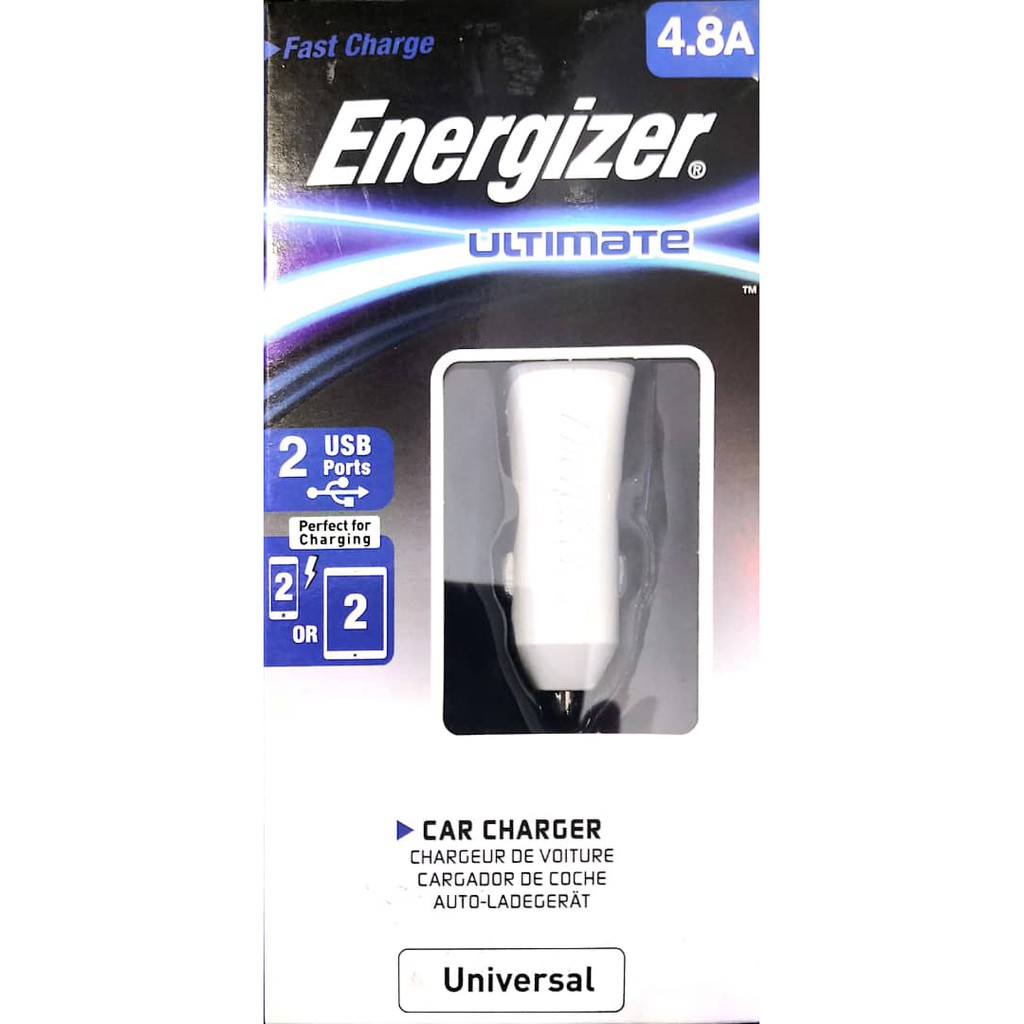 Energizer Ultimate Car Charger (4.8 A) 2 USB Adapter | Shopee Malaysia