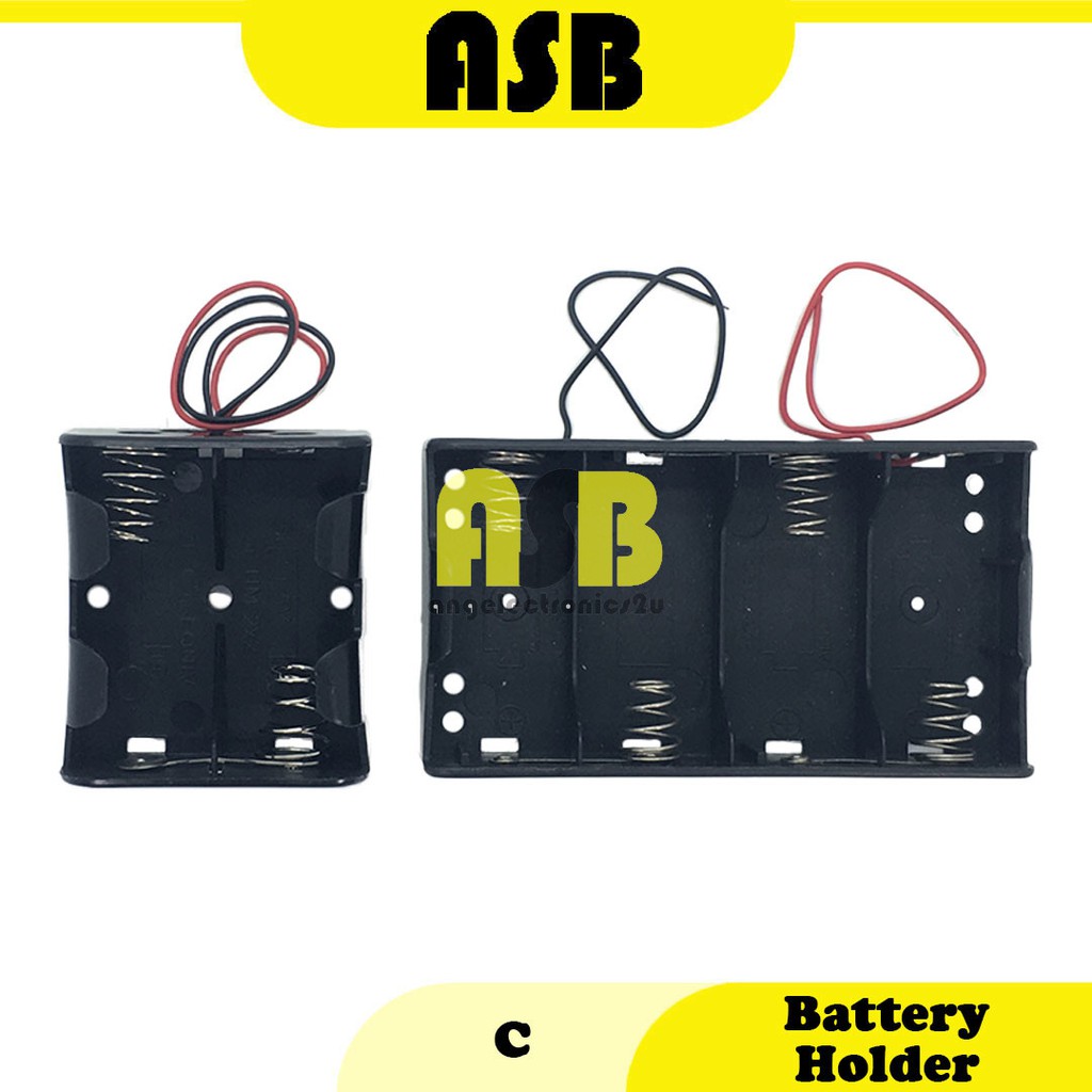 (1pc) Battery Holder C ( 2Wire ) ( X2 / X4 ) | Shopee Malaysia