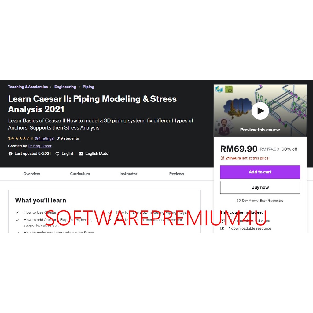 Intergraph | Hexagon PPM COADE CAESAR II 2019 + Udemy Tutorial 🔥【Full ...
