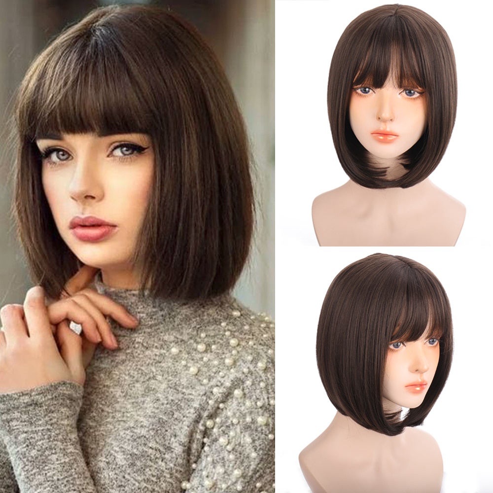 🔥🔥【Rambut Palsu Perempuan/Rambut Palsu】Wig Female Short Hair Net Red ...