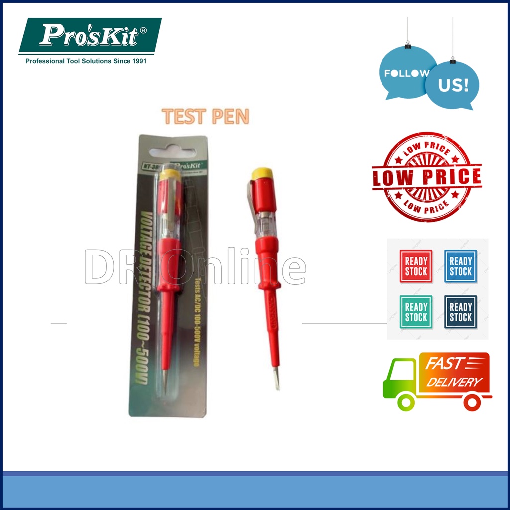 Proskit test pen ~AC/DC 100/500V | Shopee Malaysia