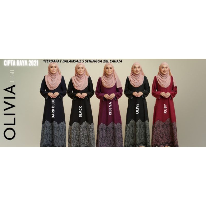 READY STOCK PROMOSI RAYA 2021‼️ JUBAH OLIVIA HQ | Shopee Malaysia