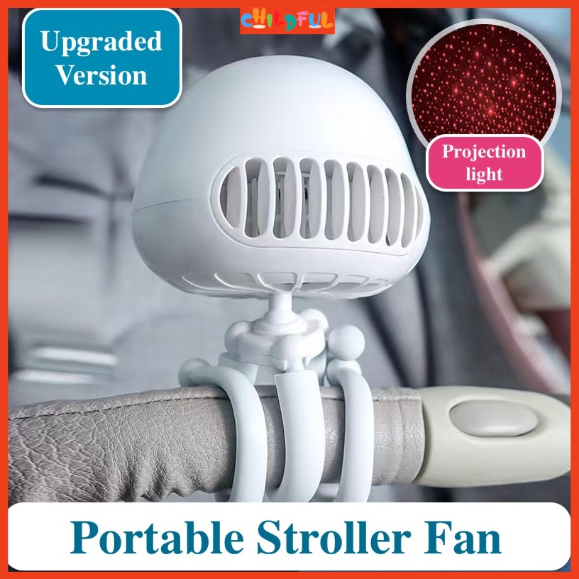 CHILDFUL Stroller Fan Portable Fan Octopus Fan Stand Adjustable ...
