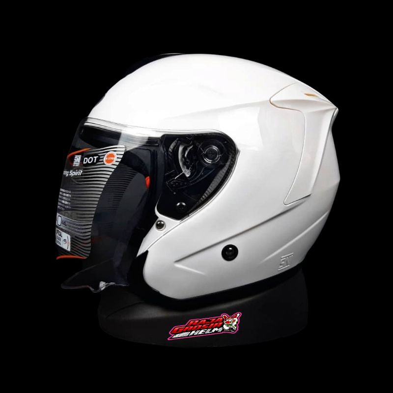 PUTIH Helmet INK DYNAMIC WHITE ORIGINAL Helmet TOURING Helmet HALF FACE ...