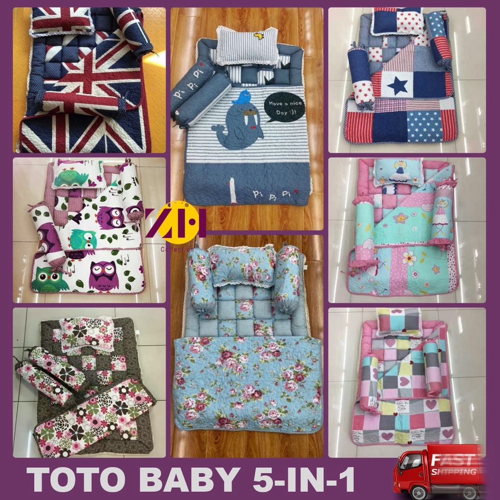 Toto Baby Cadar Tilam Bayi Patchwork 5IN1 100% COTTON | Shopee Malaysia