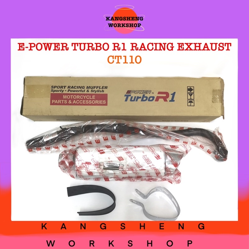 MODENAS CT110 E POWER TURBO R1 RACING EXHAUST (CT 110/CT-110) | Shopee ...