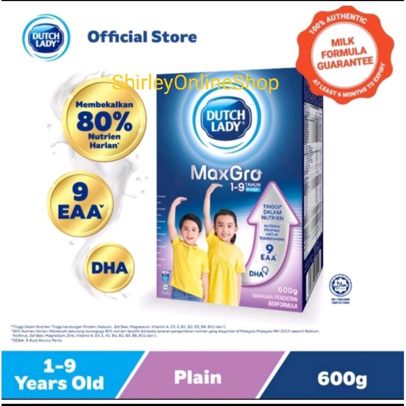 Dutch Lady Max Gro 1-9 Tahun 600g EXP 15/08/2022 | Shopee Malaysia