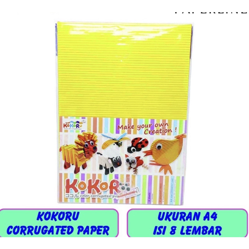 Kokoru COLOR CORRUGATED PAPER SIZE A4 | Shopee Malaysia
