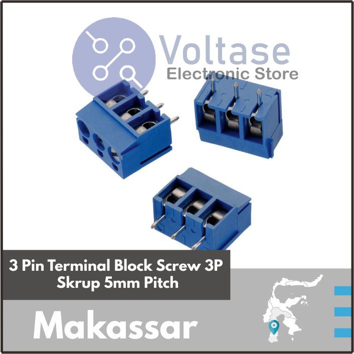 3 Pin Green Terminal Block Connector - Blue | Shopee Malaysia