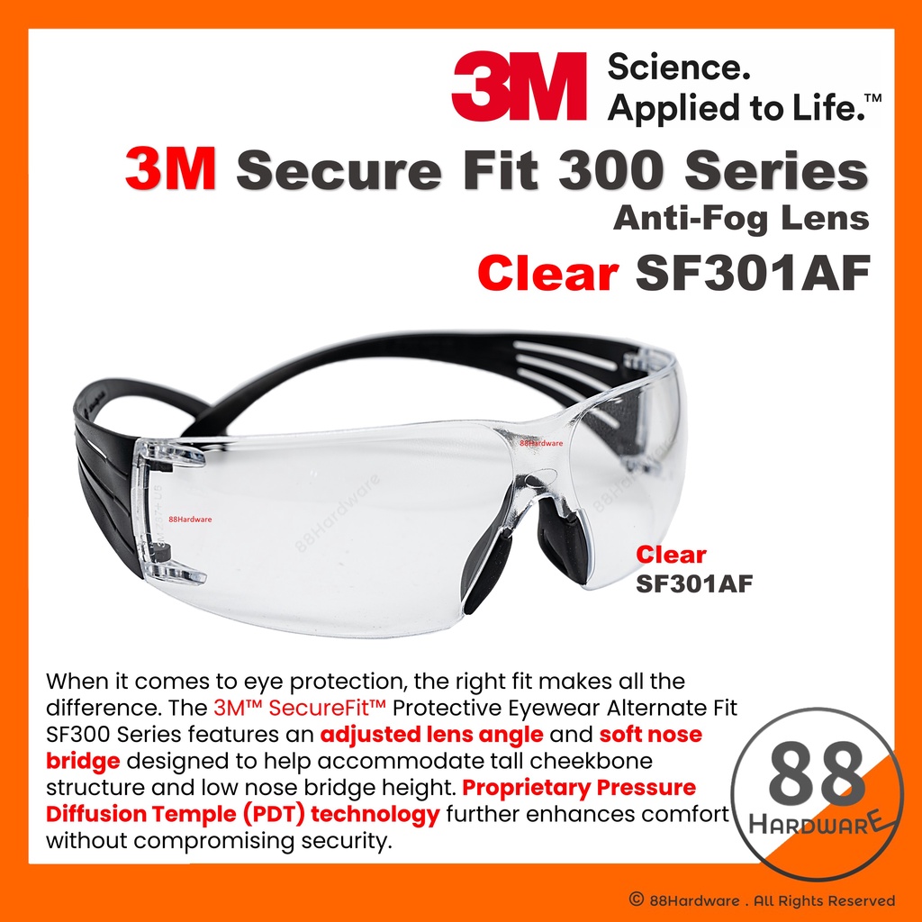 【100% Ori】3M SecureFit safety glasses/safety glass/safety glasses for ...