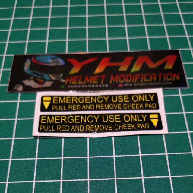 Sticker emergency Use Only/sticker emergency Helmet/sticker emergency ...