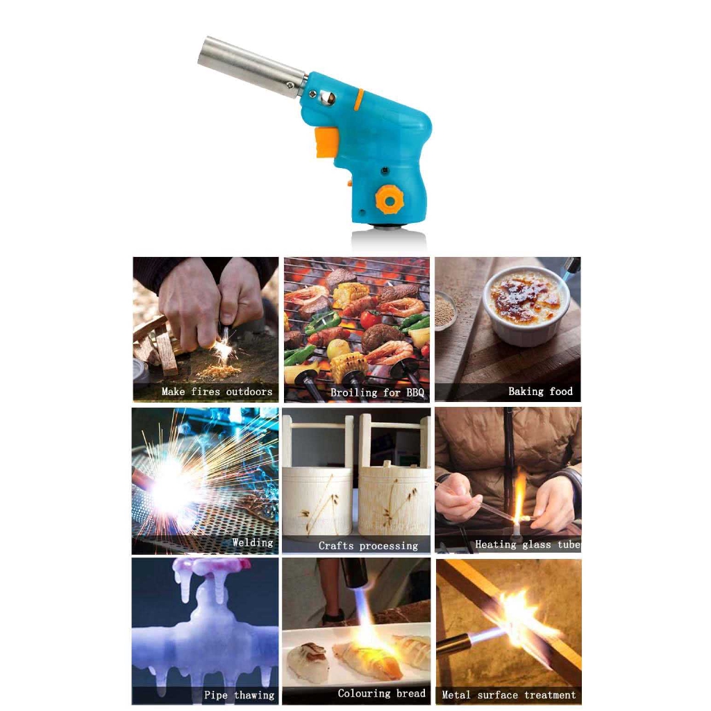 Light &Compact Outdoor GasBurner Camping Welding Flamethrower BBQ Food ...