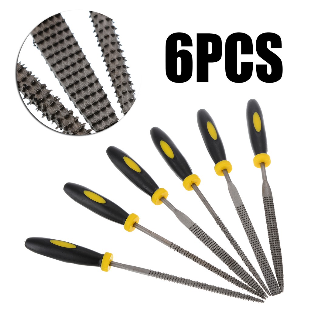 Durable 6pcs Mayitr Small Wooden Rasp Set Flat Round Square Triangle ...