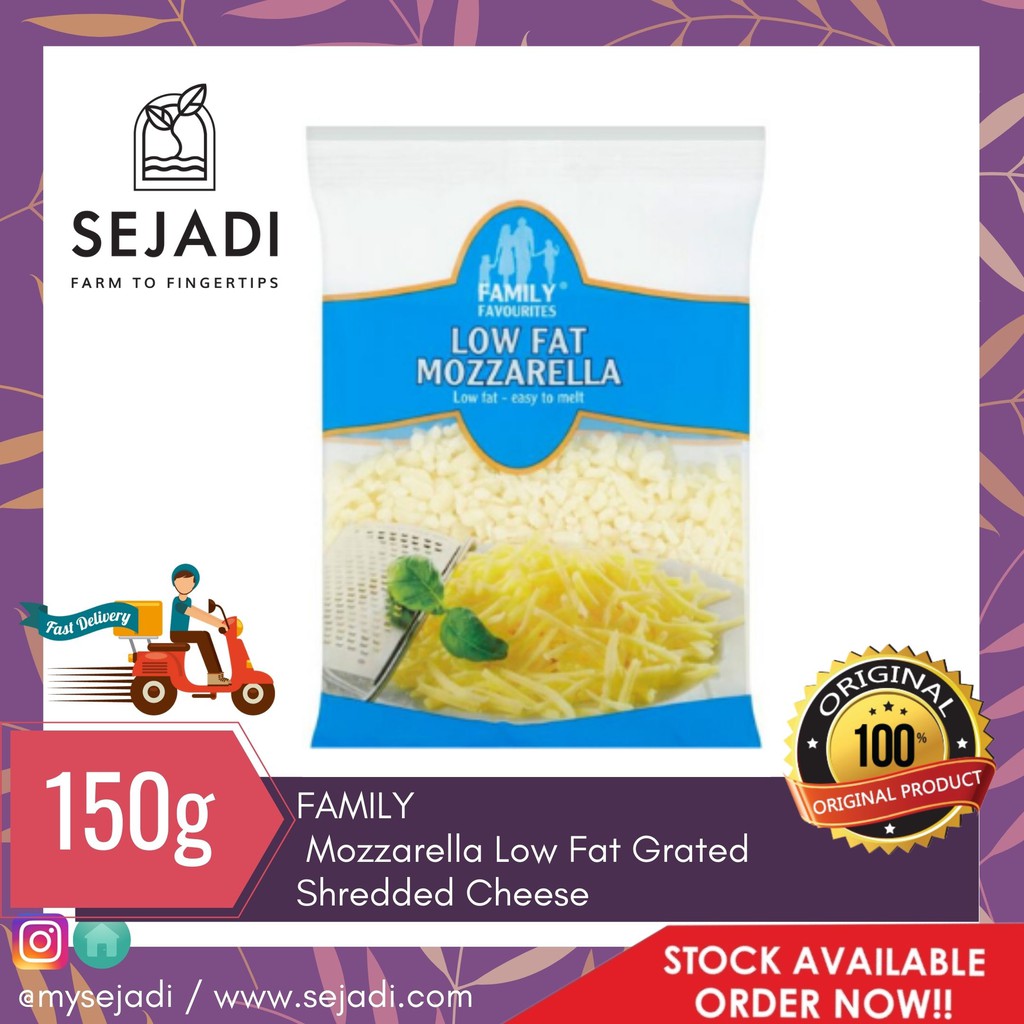 Family Mozzarella Low Fat Grated Shredded Cheese 150g (Klang Valley ...