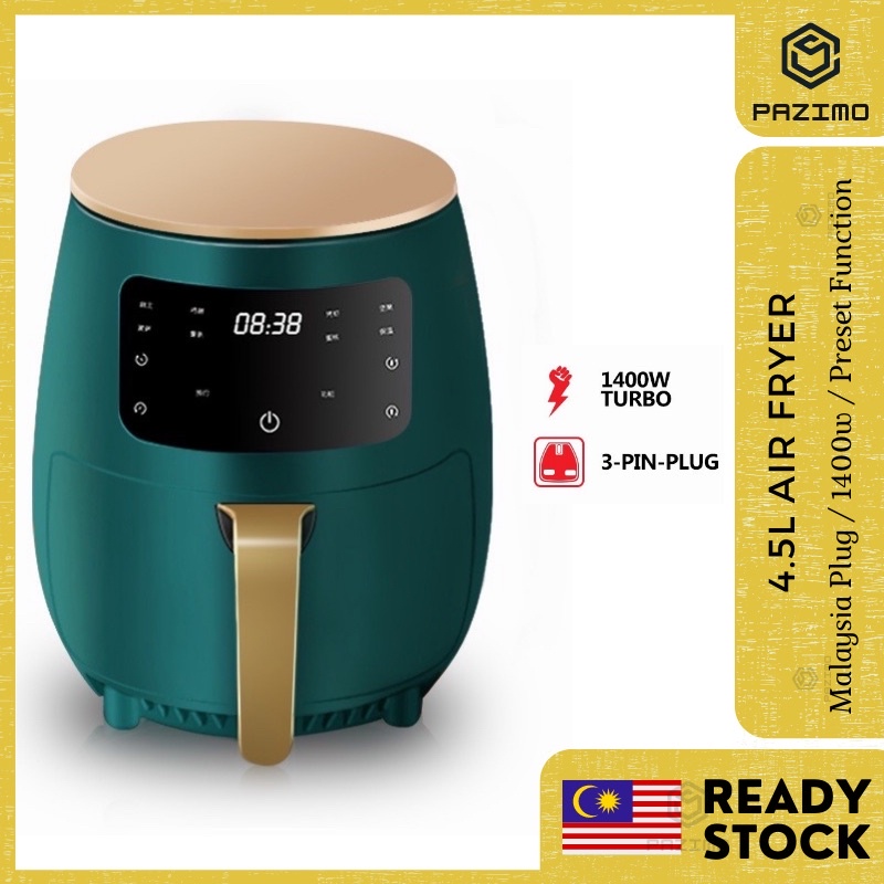 4.5L Touch Control Malaysia Plug Air Fryer LED Digital Touch screen ...