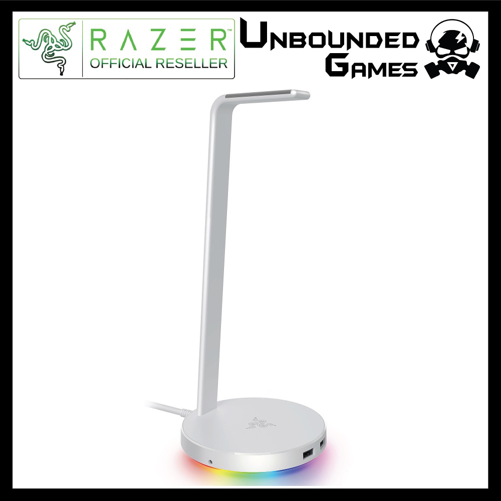 RAZER CHROMA PUT HEADSET STAND USB HUB BASE STATION V2 - MERCURY WHITE ...