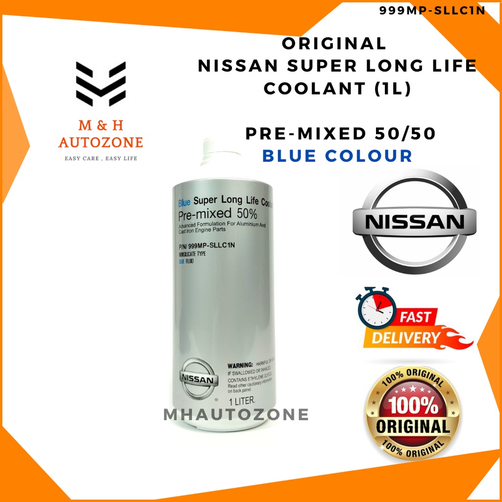 NISSAN SUPER LONG LIFE COOLANT PRE-MIXED 50/50 (BLUE COLOUR - 1 LITER ...