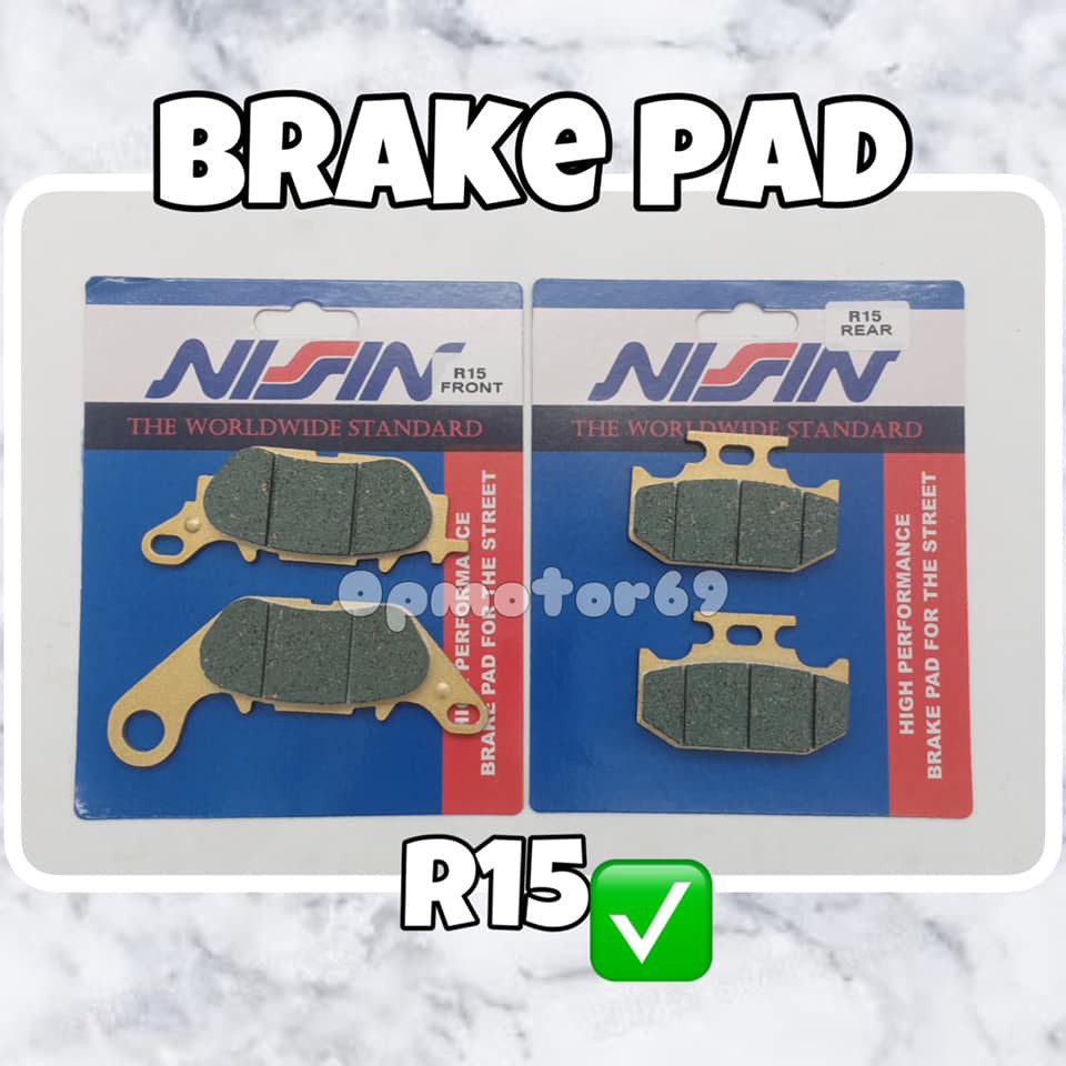 Yamaha R15 MT15 Front Rear Disc Brake Pad Nissin Brek Pad Depan ...
