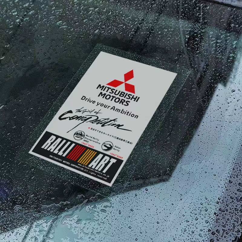 [JDM] Mitsubishi Electrostatic Sticker Retro Car Windshield Window ...