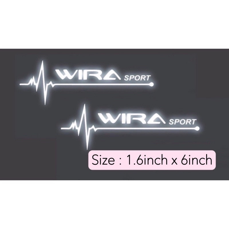 (Ready Stock) S686# 2pc Proton Wira Car Side window Vinyl Decal Sticker ...