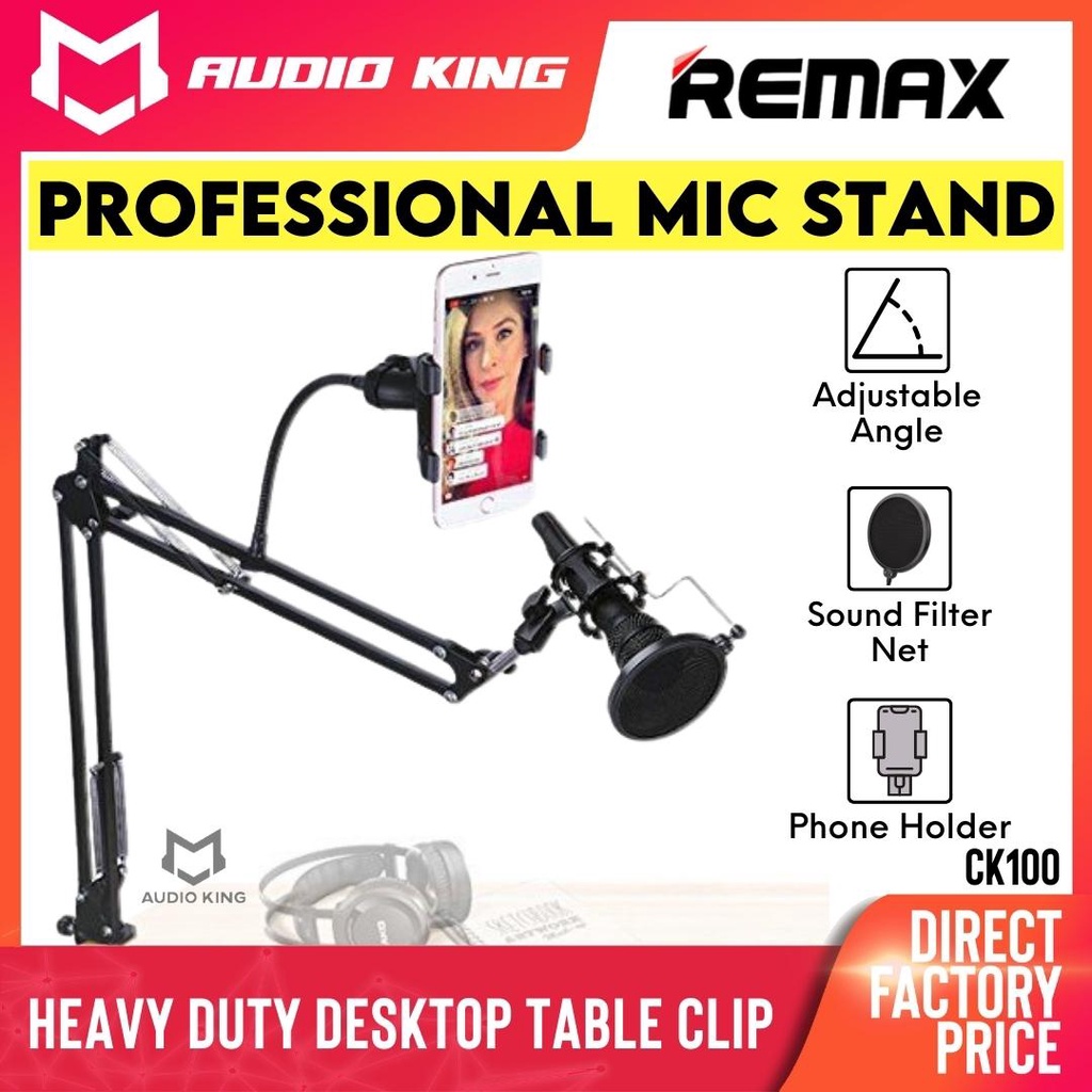 REMAX Microphone Stand Microphone Studio Boom Arm Mic Stand Table ...