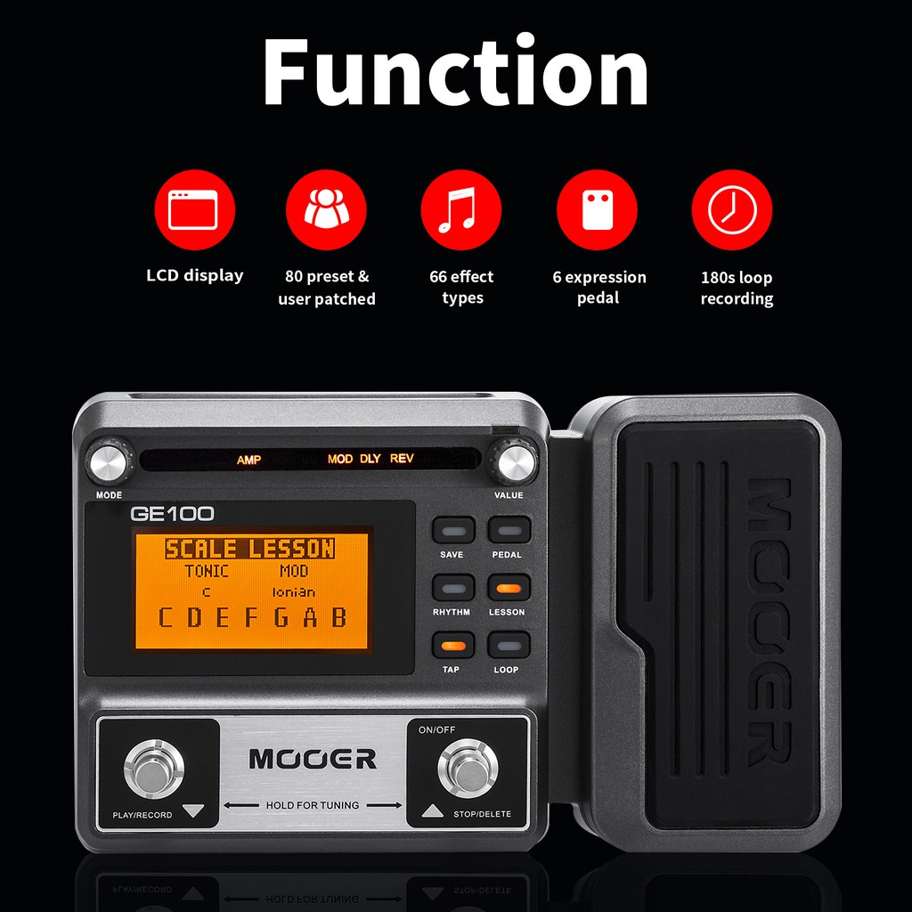 [in stock] MOOER GE100 Guitar Multi-effects Processor Effect Pedal 180s ...